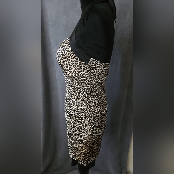 XOXO | Dresses | Black Leopard Print Halter Dress | Poshmark